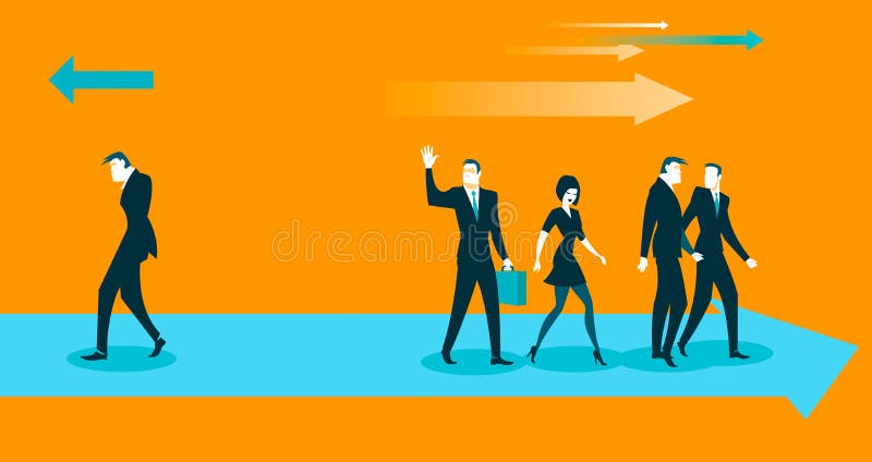 All Go in One Direction, and only One Against Stock Vector ...