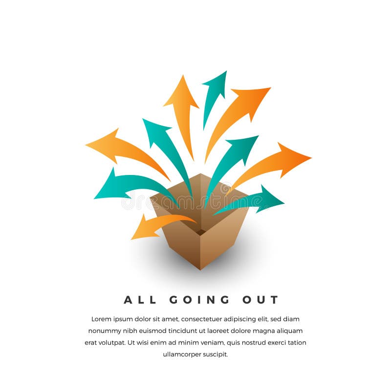 All Going Out stock vector. Illustration of growth, arrows - 96447341