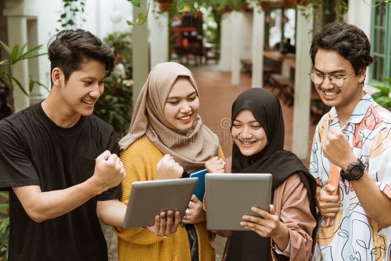 All Group Members Feel Happy Stock Photo - Image of person, people ...