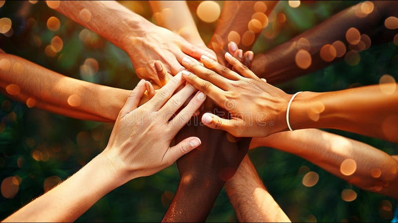 All Hands in People Soft Diffuse Bokeh Focus Friendship Unity Trust ...