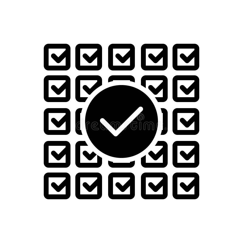 Black Solid Icon for All, Each and Every Stock Vector - Illustration of ...