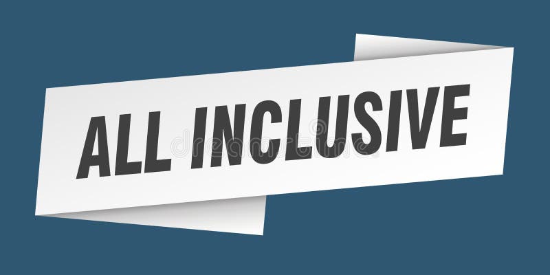 All Inclusive Banner Template. All Inclusive Ribbon Label Stock Vector ...
