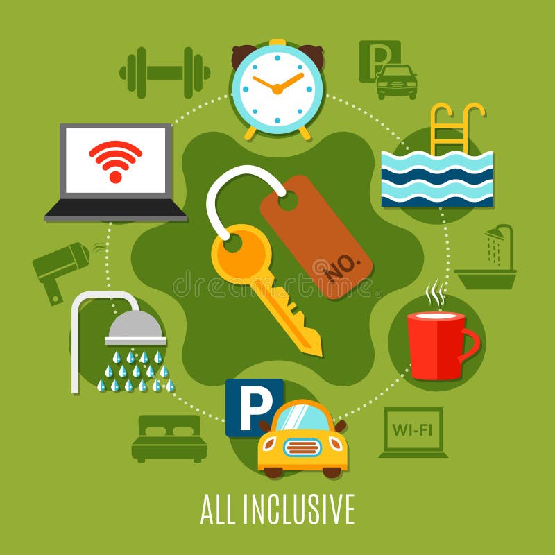 All Inclusive Travel Concept Illustration Design Stock Illustration ...