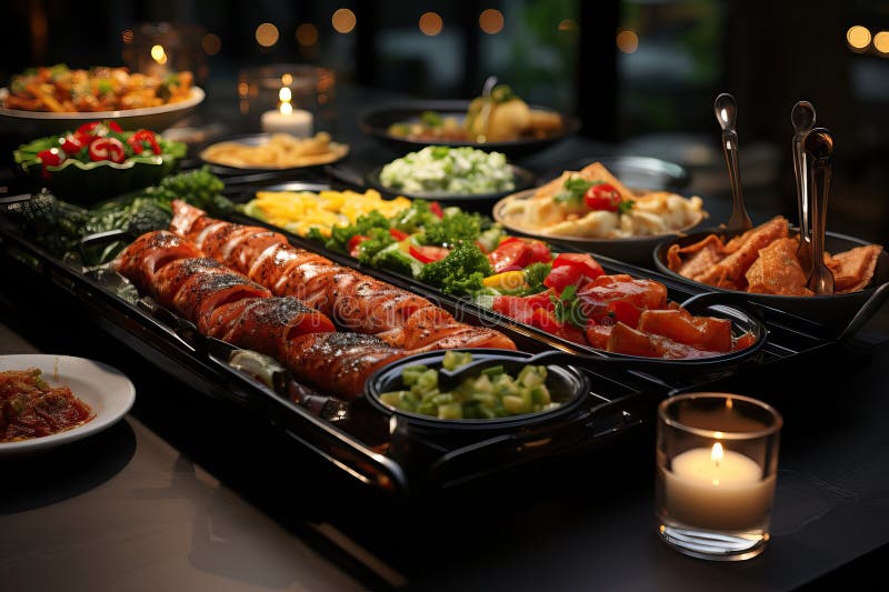 All Inclusive Food Buffet at the Hotel Stock Image - Image of cuisine ...