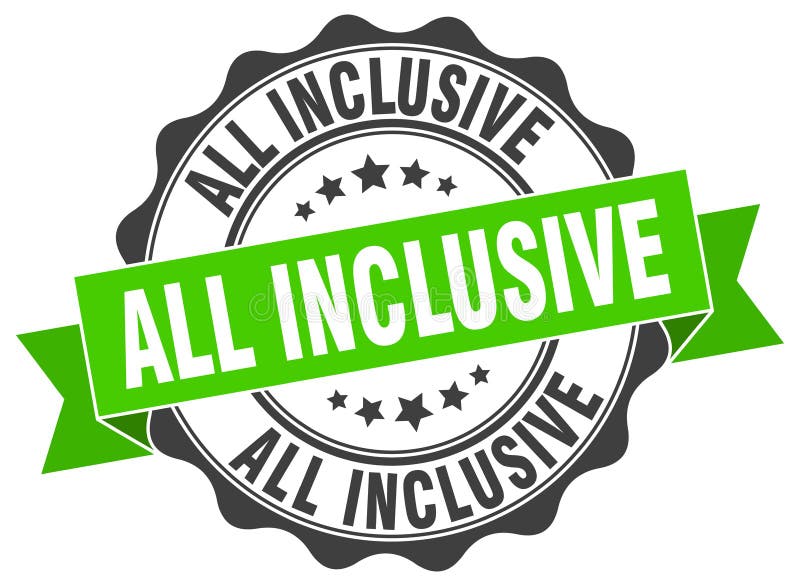 All inclusive stamp stock vector. Illustration of sticker - 105265340