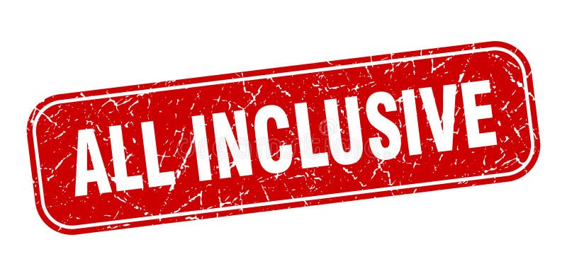 All Inclusive Stamp. All Inclusive Square Grungy Isolated Sign Stock ...