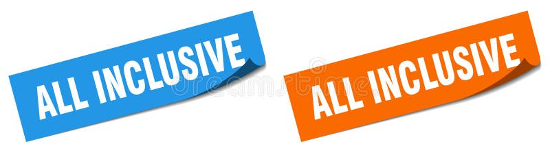 All Inclusive Sticker. All Inclusive Sign Set Stock Vector ...