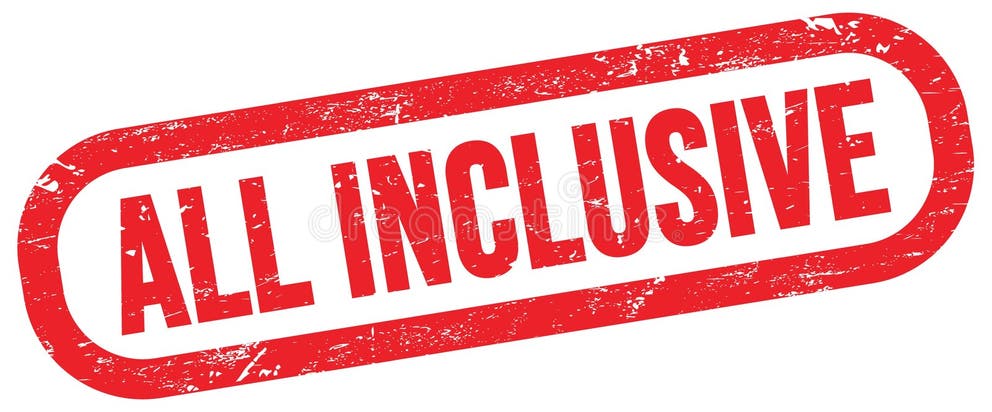 ALL INCLUSIVE, Text Written on Red Stamp Sign Stock Illustration ...