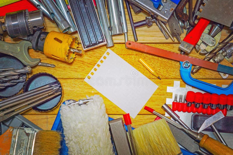 All Kinds of Tools for Home Repairs Stock Image - Image of improvement ...