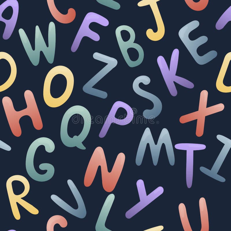 All Letters of the Alphabet. English Dictionary and Alphabet, Vector ...