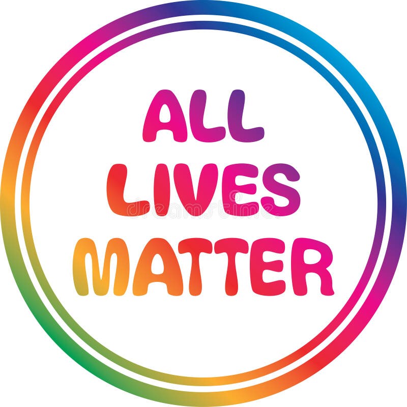 All lives matter sign stock vector. Illustration of action - 185539392
