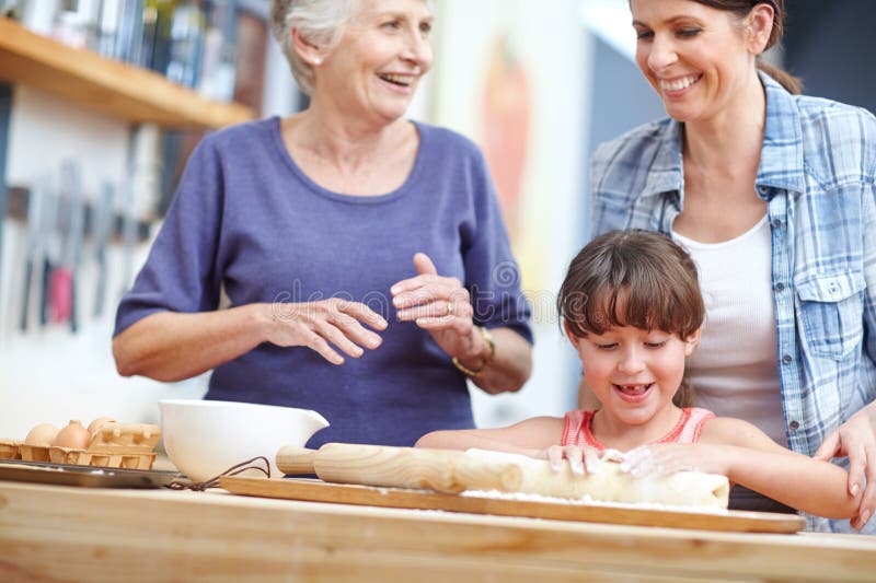 They All Love Baking. a Three Generational Family Baking Together ...