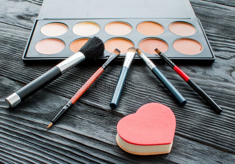 Good Quality Cosmetics on the Wood Table in Studio Stock Image - Image ...