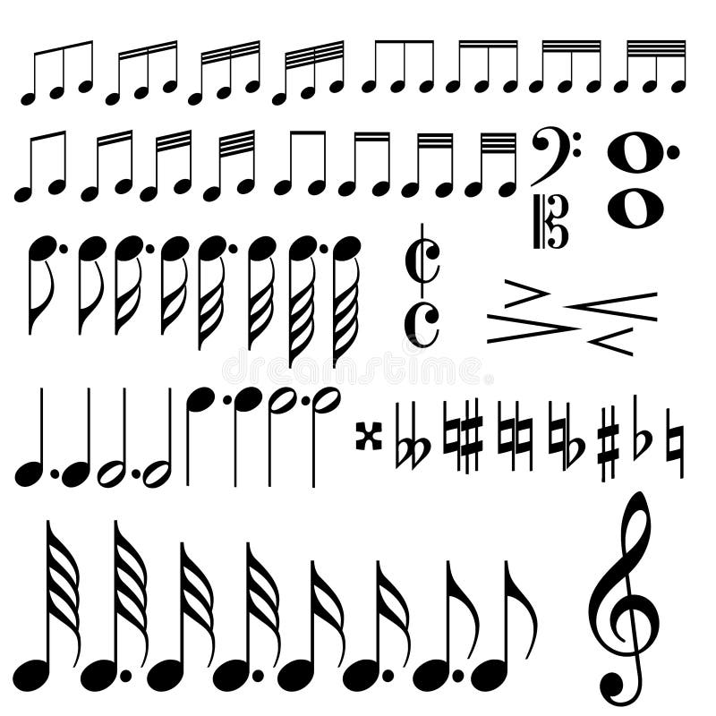 All music notes s stock illustration. Illustration of file - 96201099