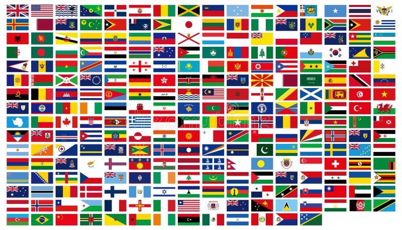 All National Flags of the World. High Quality Vector Flag Stock Vector ...