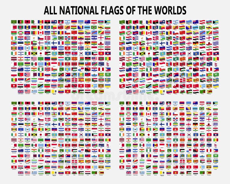 All National Flags of the Worlds. Stock Illustration - Illustration of ...