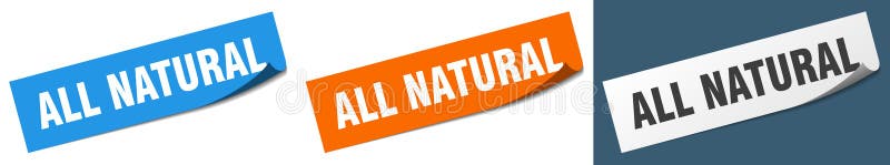 All Natural Banner. All Natural Speech Bubble Label Set. Stock Vector ...