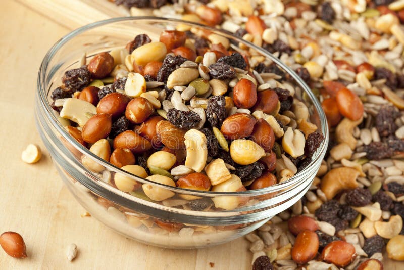 All Natural Homemade Trail Mix Stock Image - Image of food, peanut ...