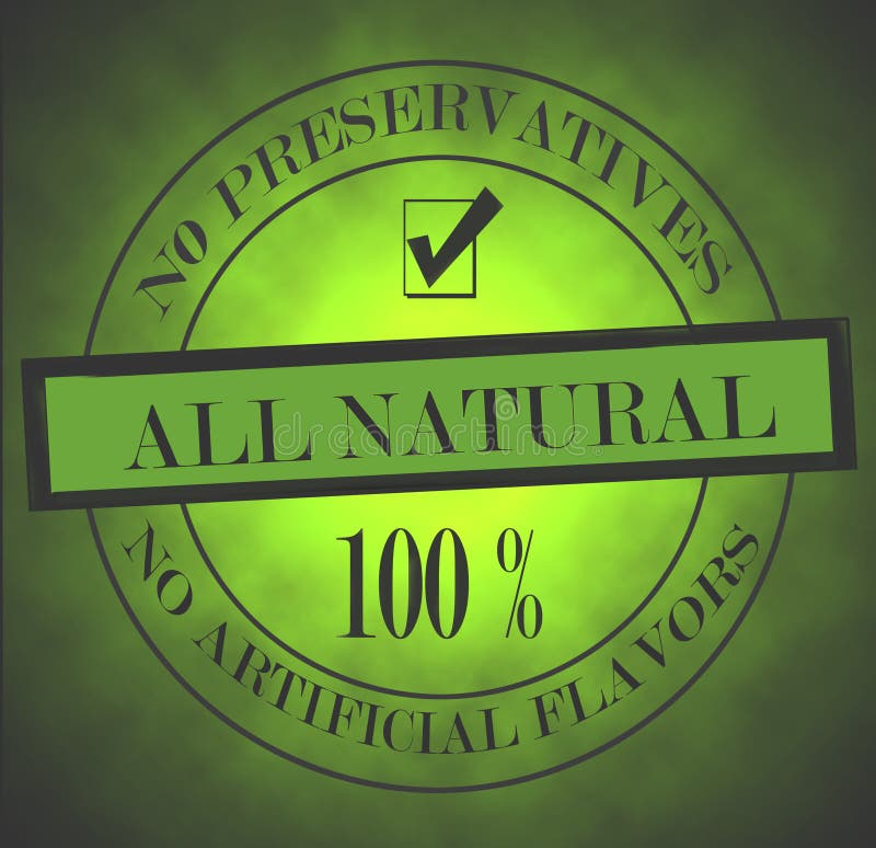 100 natural stamp stock vector. Illustration of label - 123887367