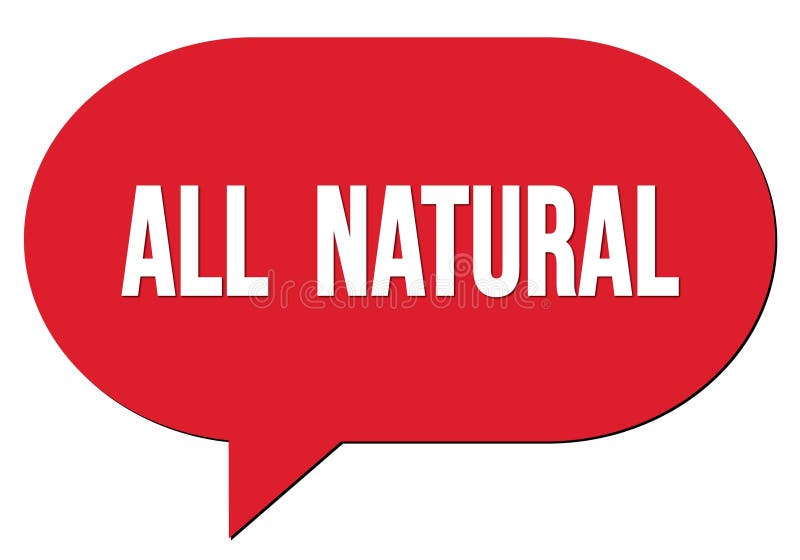 ALL-NATURAL Text, on Vintage Yellow Sticker Stamp. Stock Illustration ...