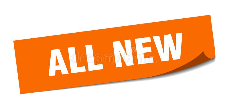 All New Sticker. Square Isolated Label Sign. Peeler Stock Vector ...