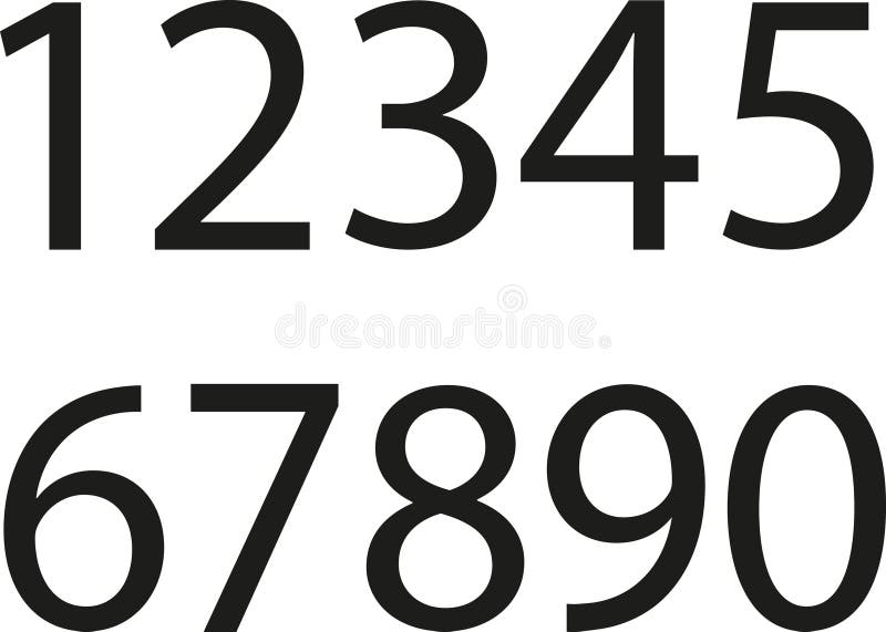 Numbers Black And White Clipart