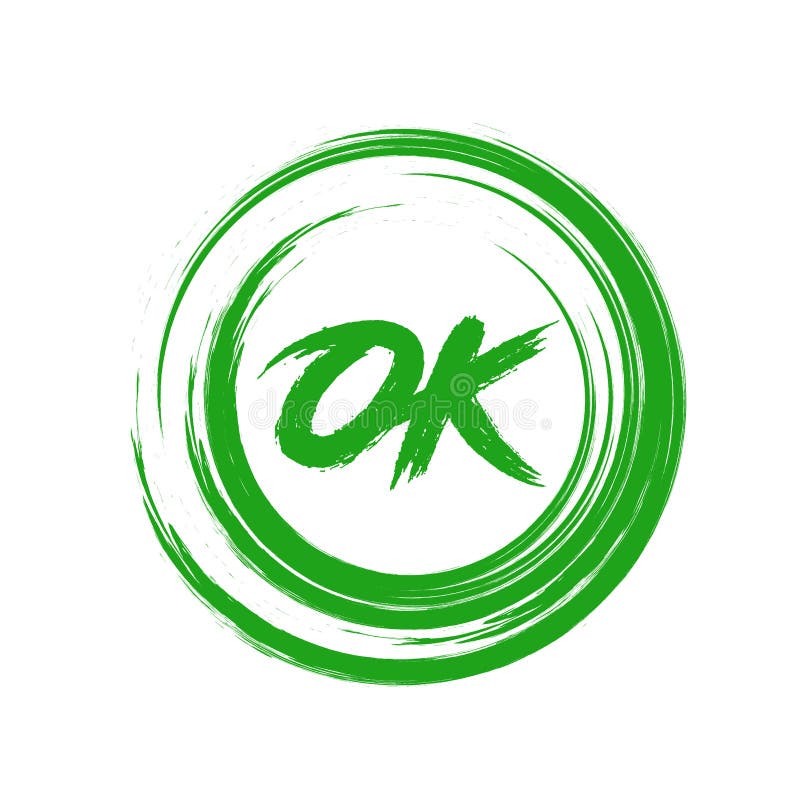All Ok Icon on a White Background Stock Illustration - Illustration of ...