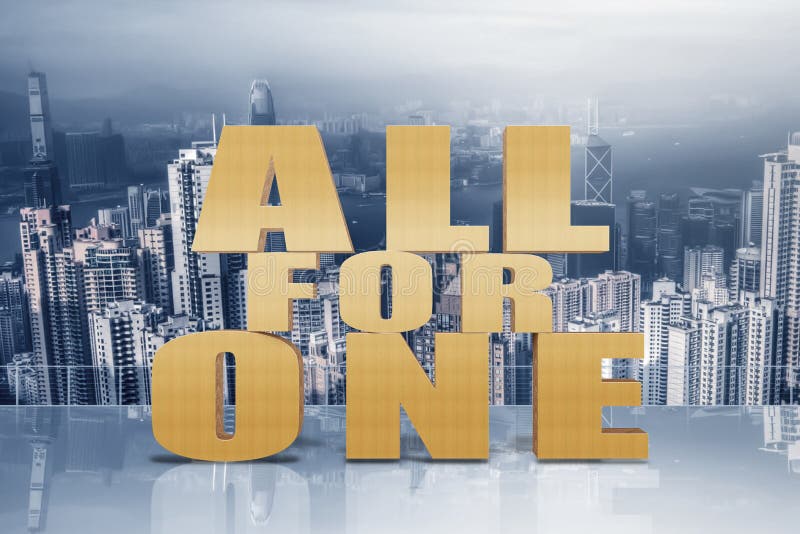 All for one stock illustration. Illustration of teamwork - 58365818