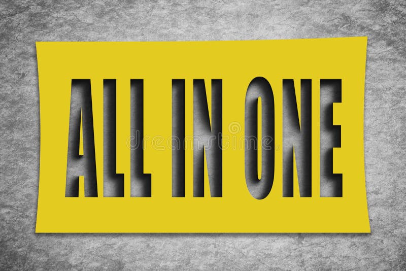 All in one stock illustration. Illustration of symbol - 58365834