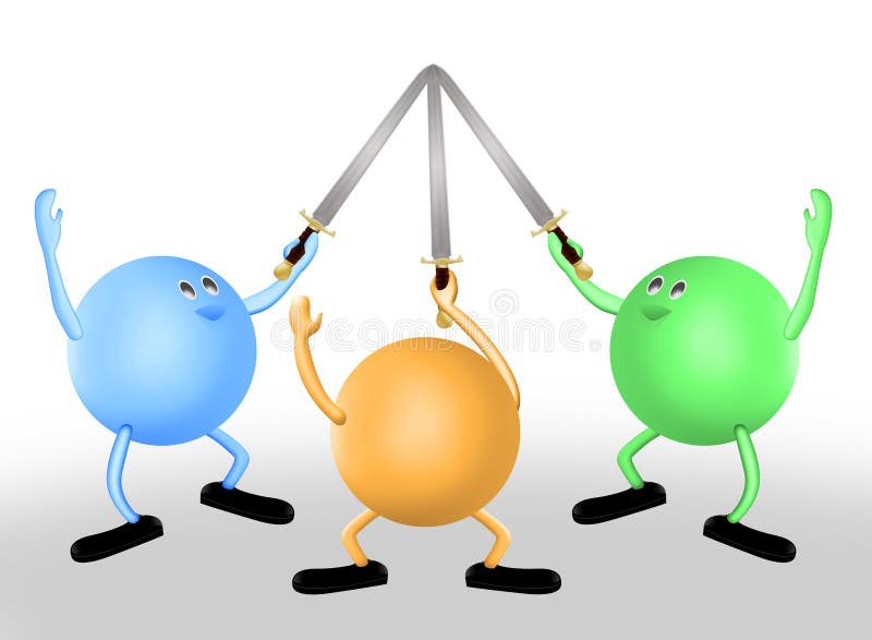 All for One and One for All Stock Illustration - Illustration of ...