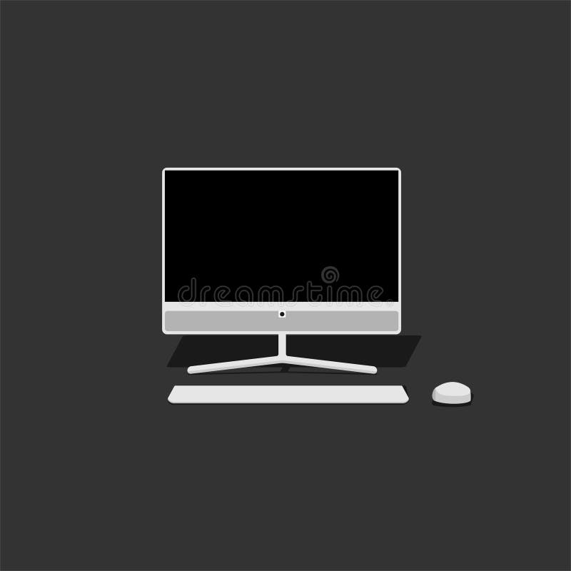 All in One Personal Computer Template Stock Vector - Illustration of ...
