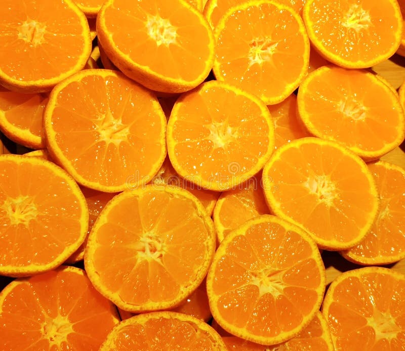 All Orange Spread in the Plate in Buffet Stock Photo - Image of juicy ...
