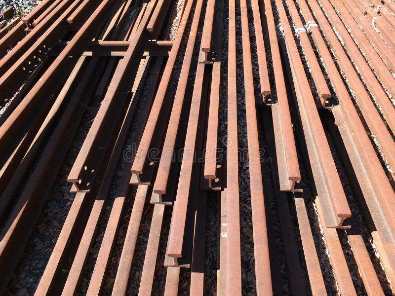 All the Overlapping Steels Rust and Put on the Floor Stock Image ...