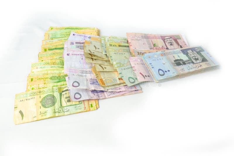Package Paper Currency of Saudi Arabia Stock Photo - Image of abdul ...