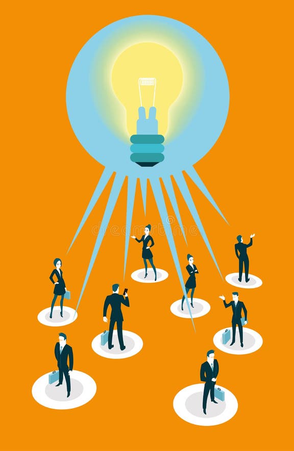 All People Have a Common Idea Stock Vector - Illustration of creativity ...
