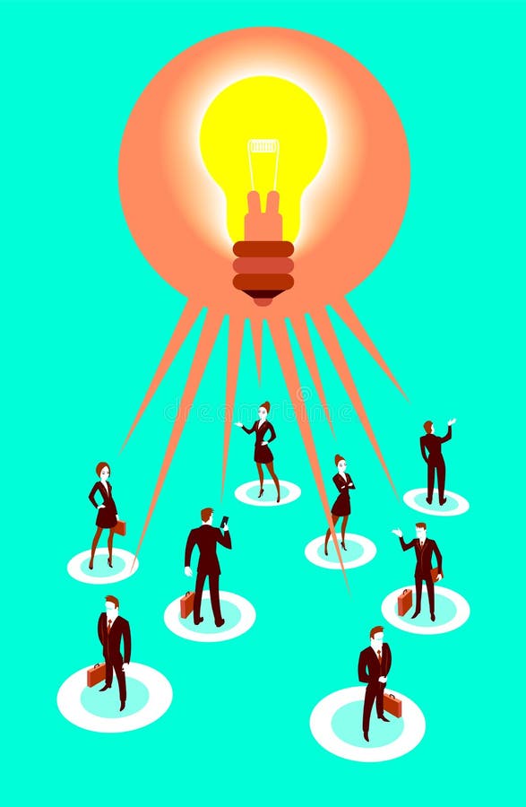 All People Have a Common Idea Stock Vector - Illustration of large ...