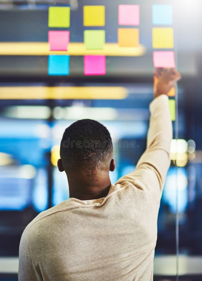 All the Pieces of the Plan are Coming Together. Rearview Shot of a Man ...