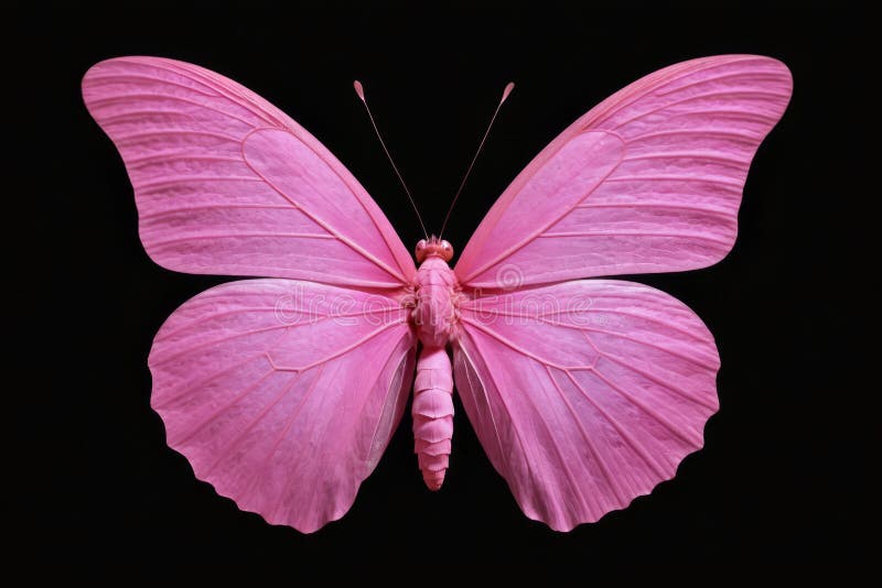 All Pink Butterfly, Surreal Butterfly Completely Pink Colored Isolated ...