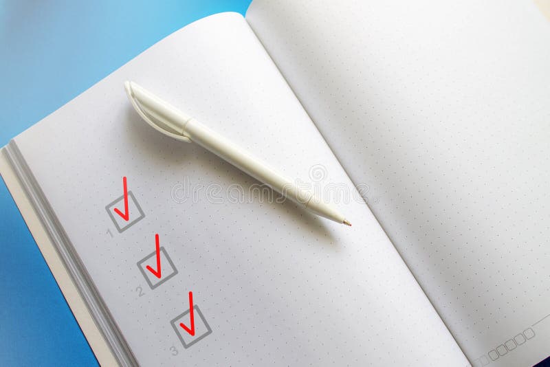 All Planned Tasks Have Been Completed. Notepad and Pen Stock Photo ...