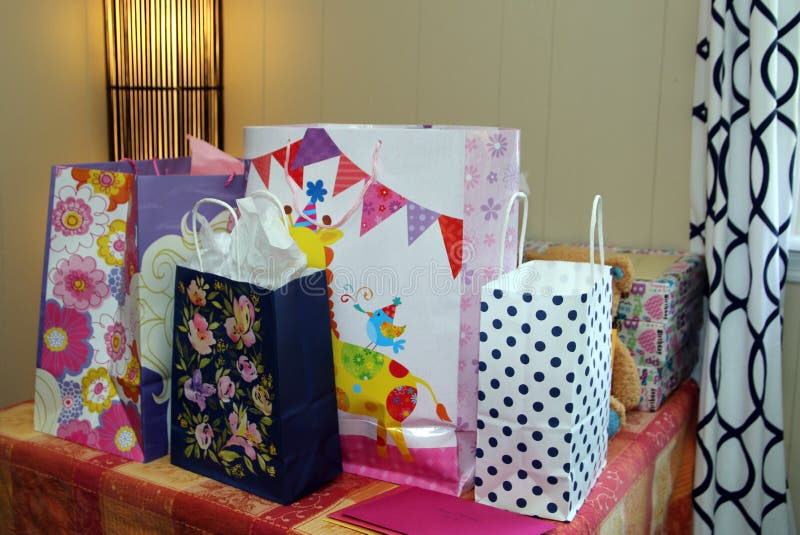 The Birthday Presents Have Been Wrapped. Stock Image - Image of ...