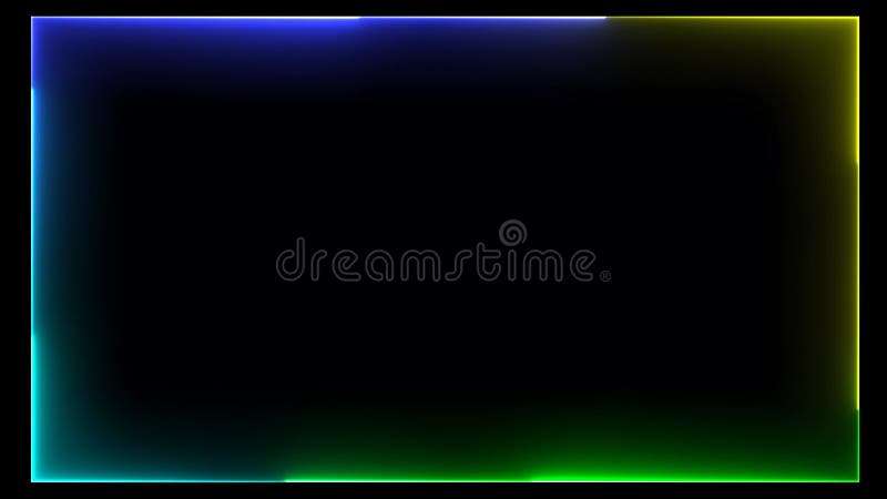 All Rainbow Colorful Hundred Neon Arrows Motion Random and Light Border ...