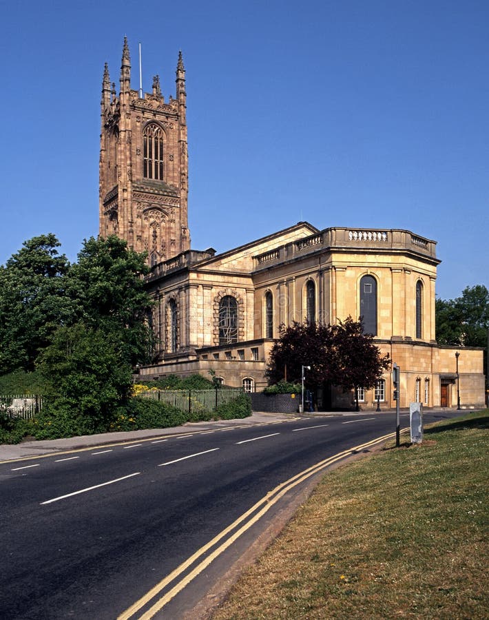 Derby Cathedral Tower A stock photo. Image of landmark - 75261714