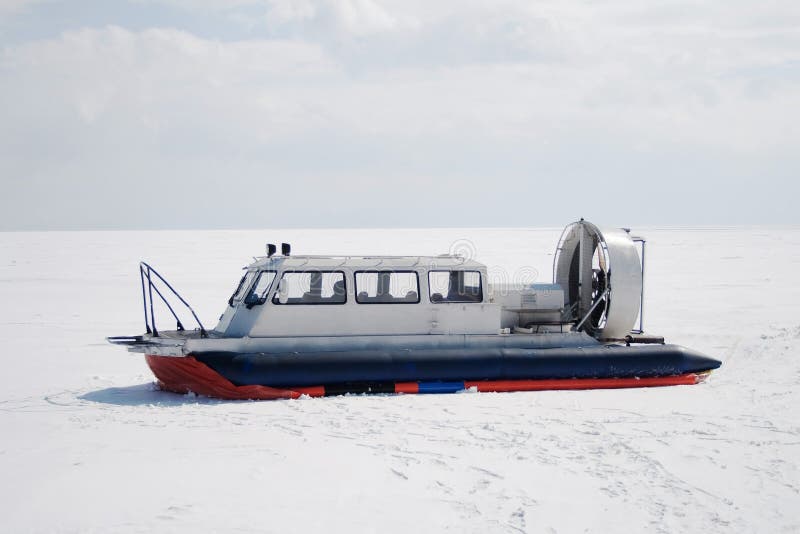 Russian Hovercraft on the Snow Stock Photo - Image of silence ...