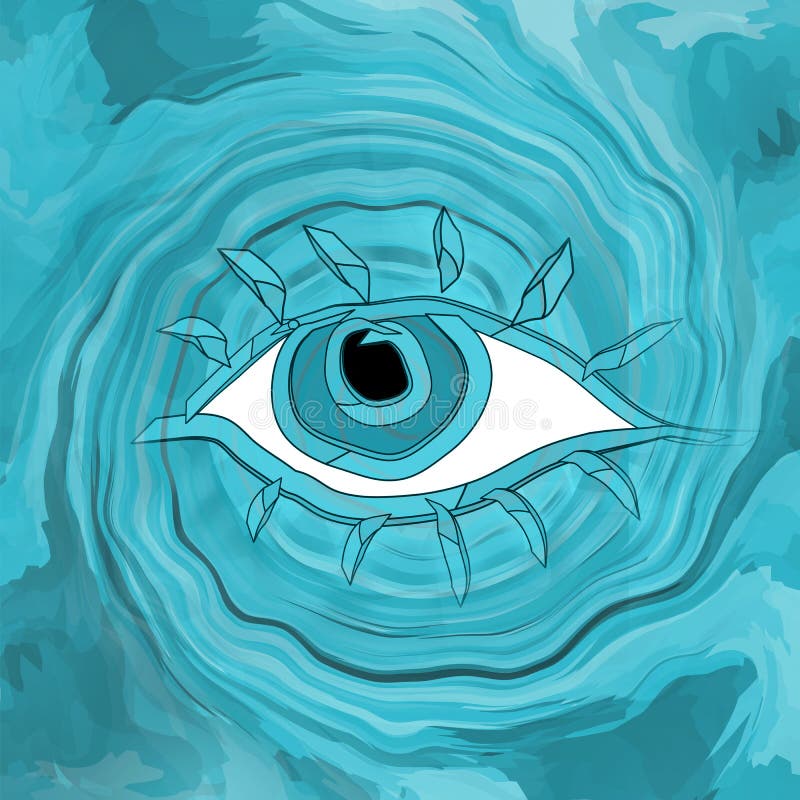 All-seeing Eye Abstract Background Stock Illustration - Illustration of ...