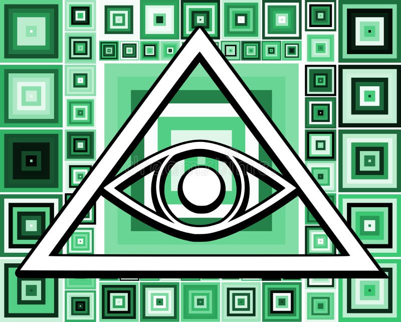 Colorful All-Seeing Eye Isolated Stock Illustration - Illustration of ...