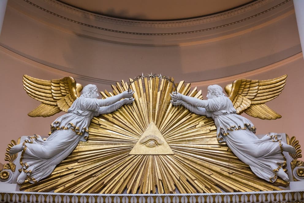 All Seeing Eye Angles Tombstone Old Architecture Rays Religious Stock ...