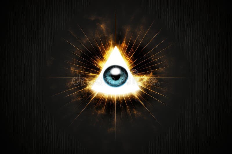 All-seeing Eye with Rays of Sun Shining Down on it, Symbolizing ...