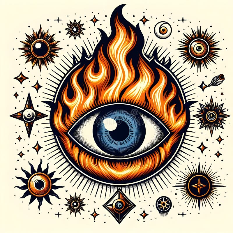 All-seeing Eye, 2D Vector Illustration. Stock Illustration ...