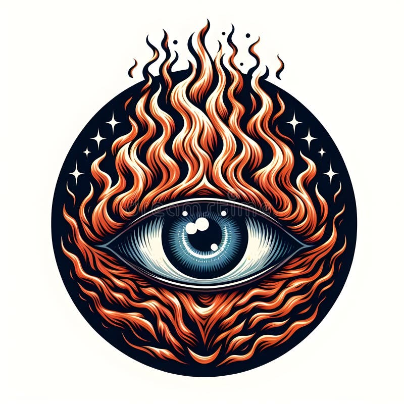 All-seeing Eye, 2D Vector Illustration. Stock Illustration ...