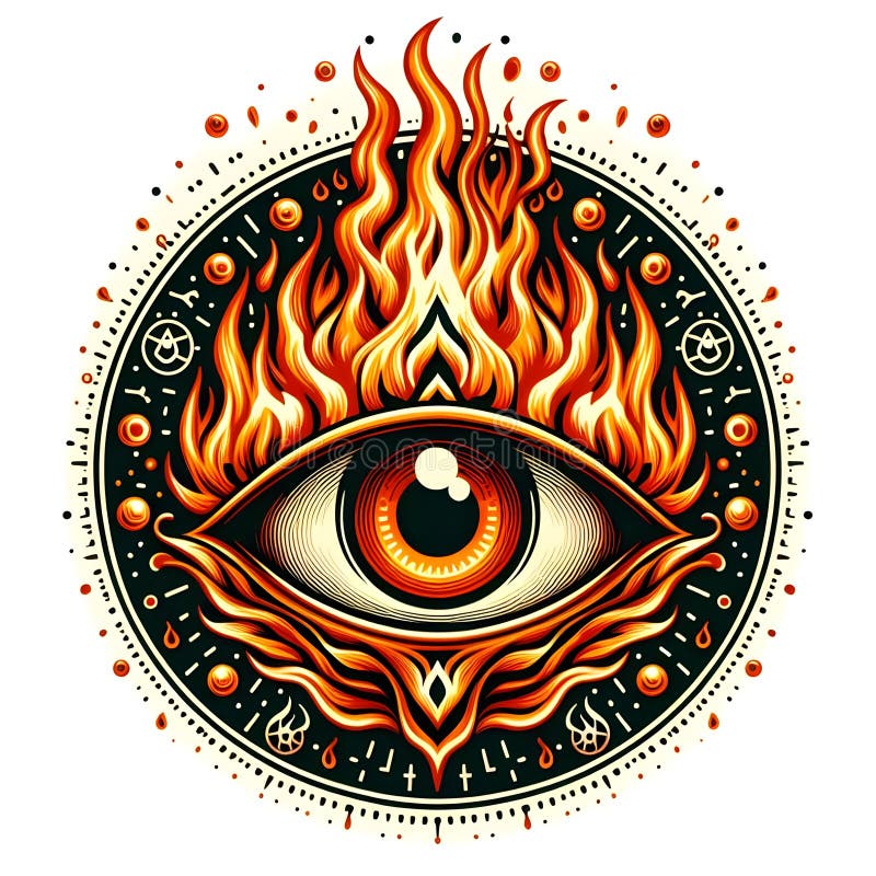 All-seeing Eye, 2D Vector Illustration. Stock Illustration ...